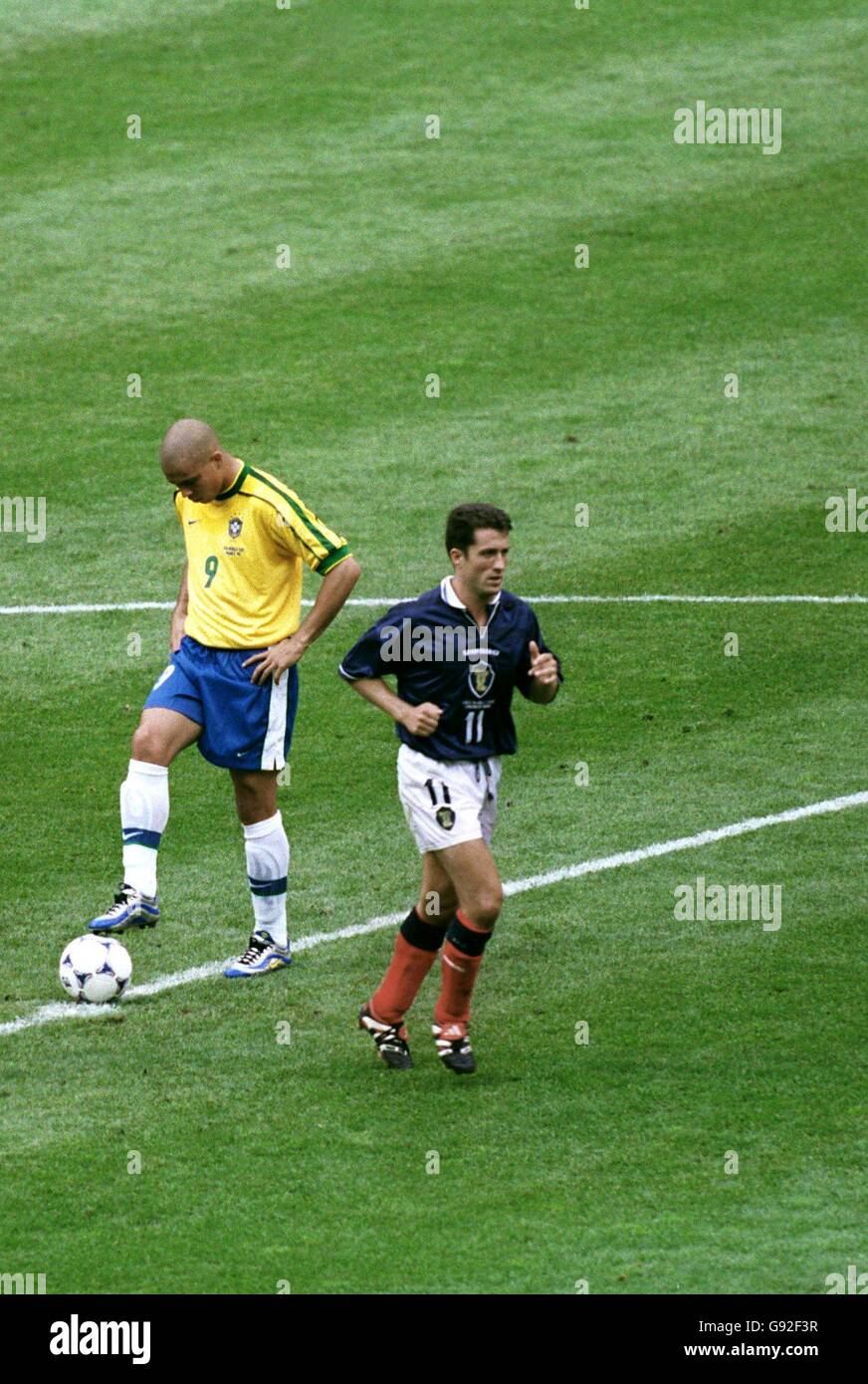 Soccer - World Cup France 98 - Group A - Brazil v Scotland Stock Photo ...
