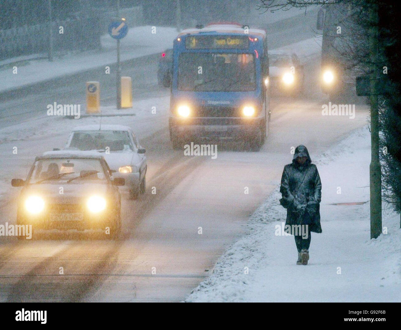 People battle against the elements in Ashford, Kent, Friday December 30 ...