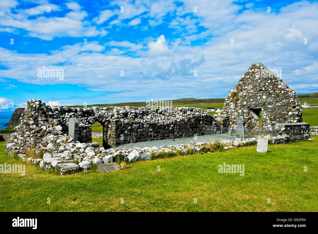 Ruins of the Trumpan Church, Trumpan, Waternish peninsula, Isle of Skye ...