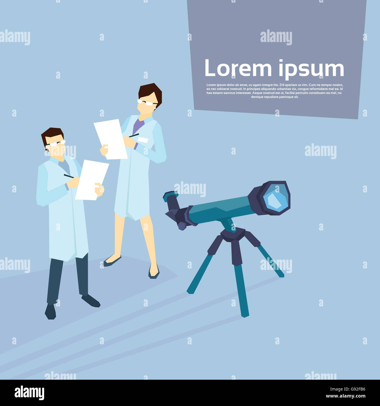 Observatory man telescope Stock Vector Images - Alamy