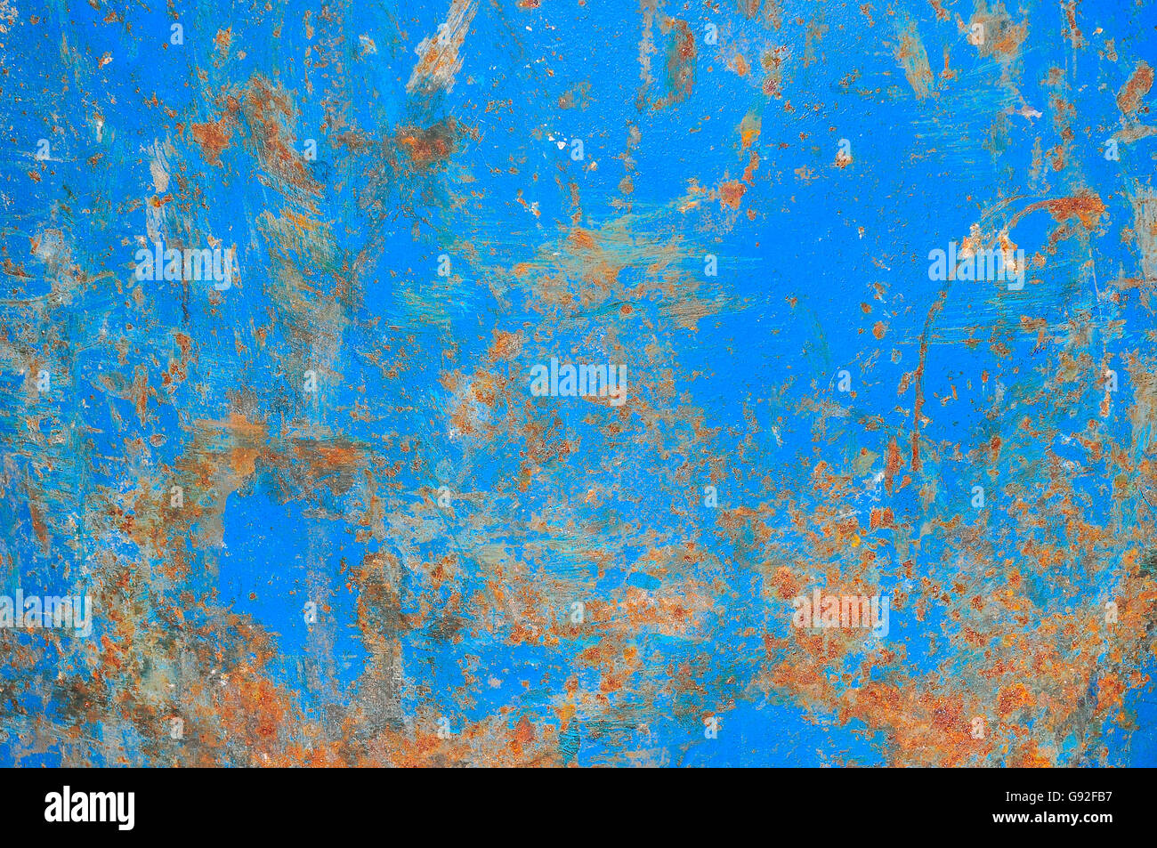 Close Up Texture of Blue Rusted Iron Stock Photo - Alamy