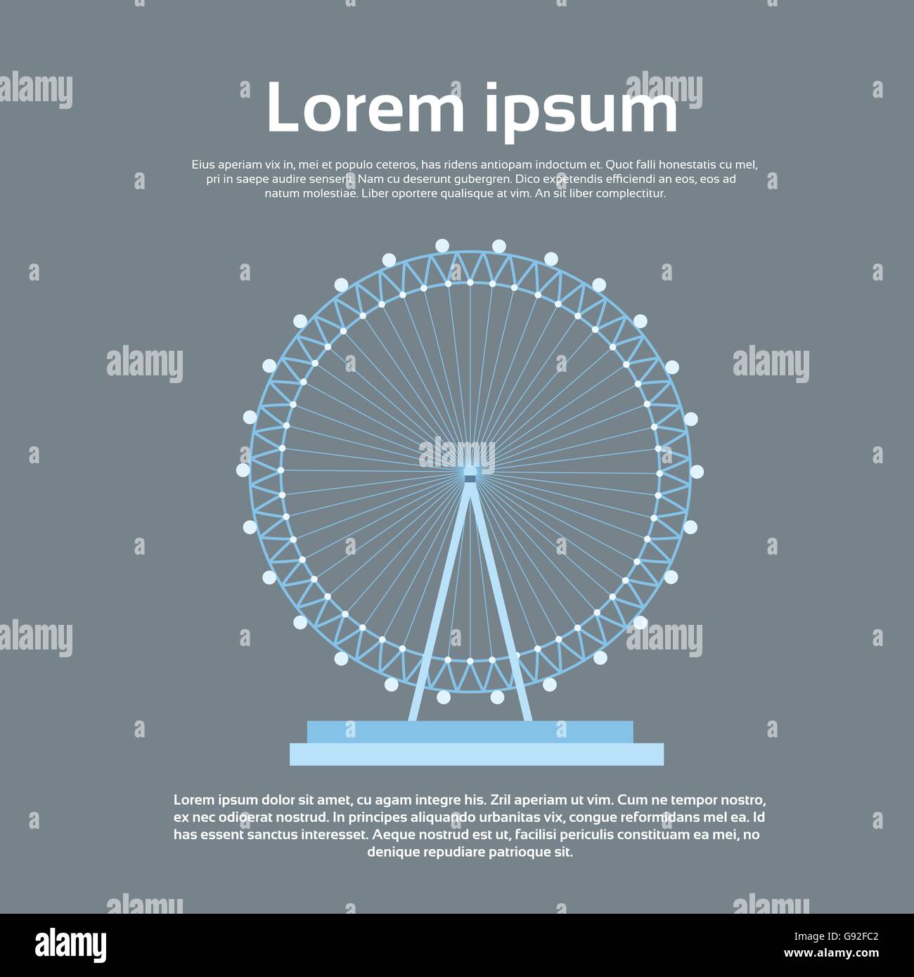 London Ferris Wheel Stock Vector Image & Art - Alamy