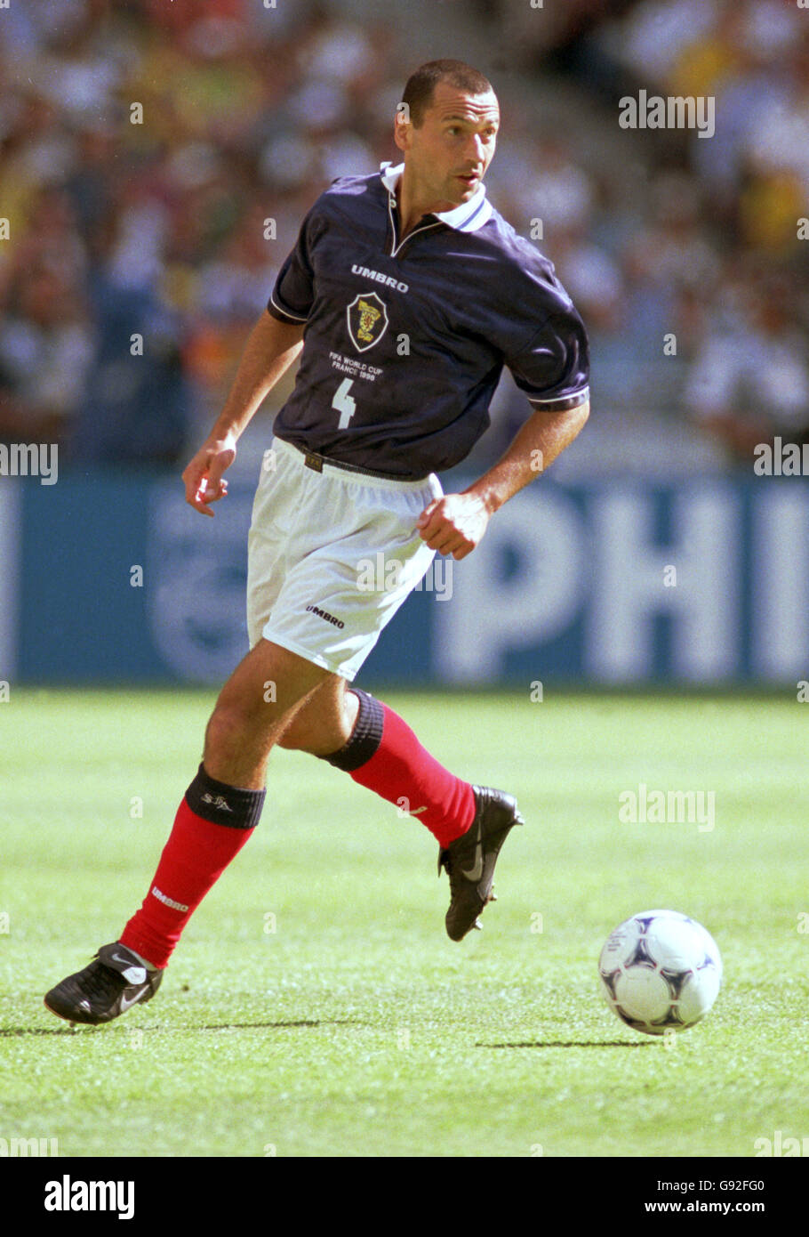 Soccer - World Cup France 98 - Group A - Brazil v Scotland. Colin ...