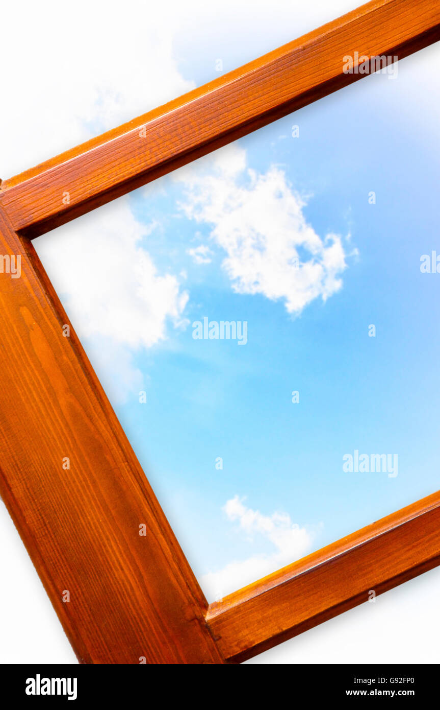 Beautiful Sky Scene Behind Window Stock Photo - Alamy