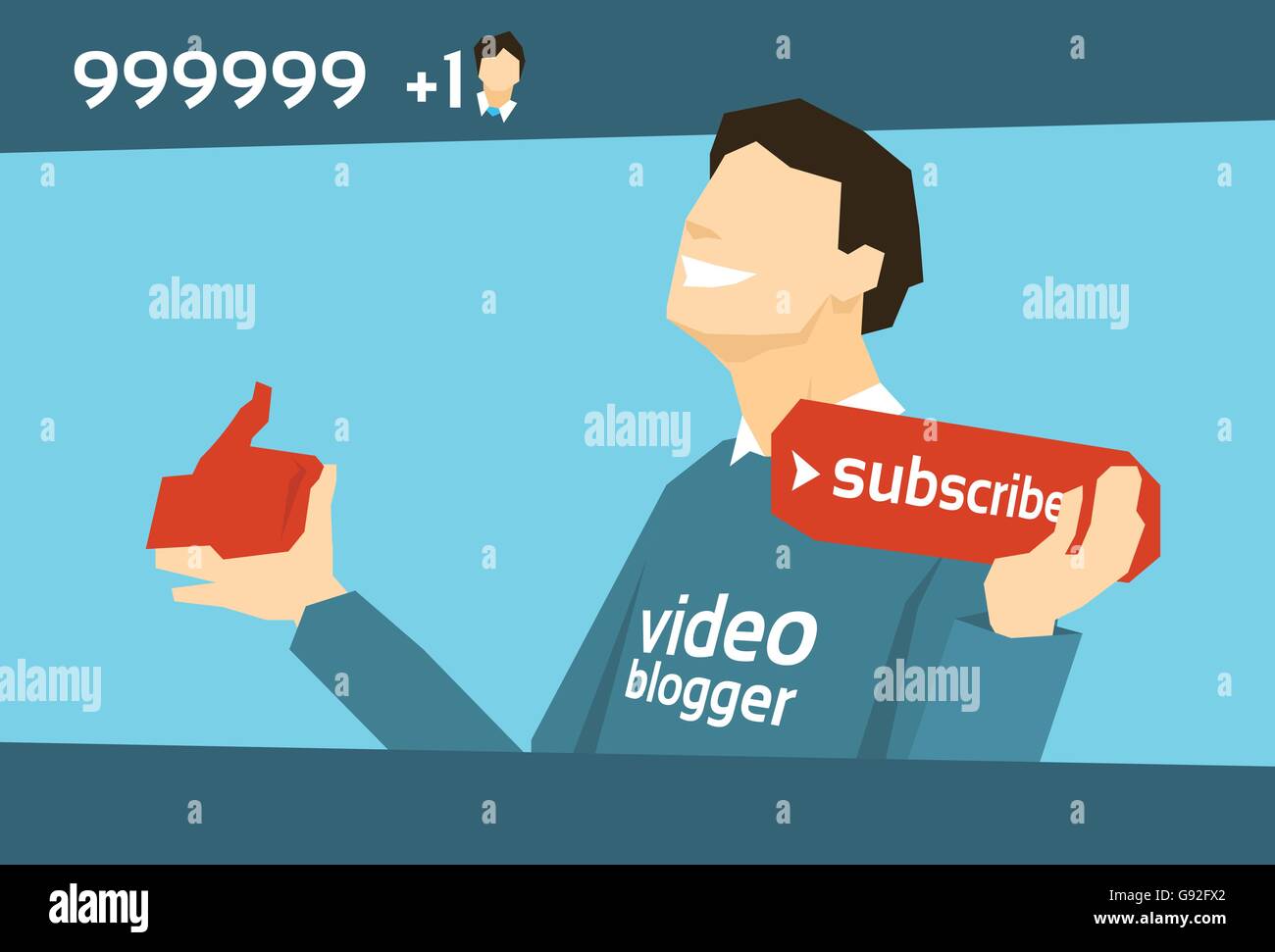 Blogger subscriber Stock Vector Images - Alamy