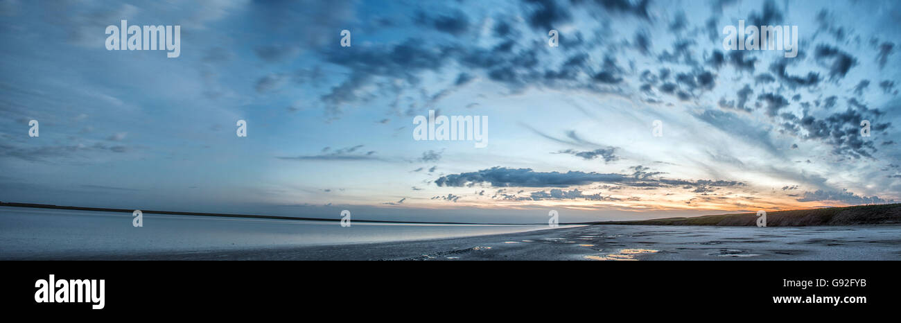 Magic sunset at the lake Manych. Russia Stock Photo - Alamy