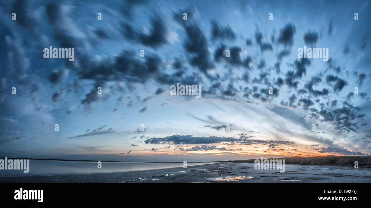 Magic sunset at the lake Manych. Russia Stock Photo - Alamy