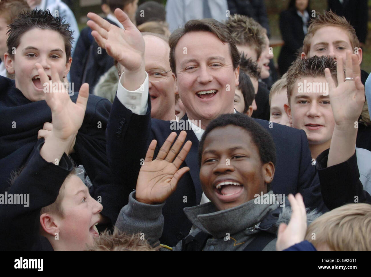 David Cameron at Barstable School in Basildon,Essex Stock Photo - Alamy