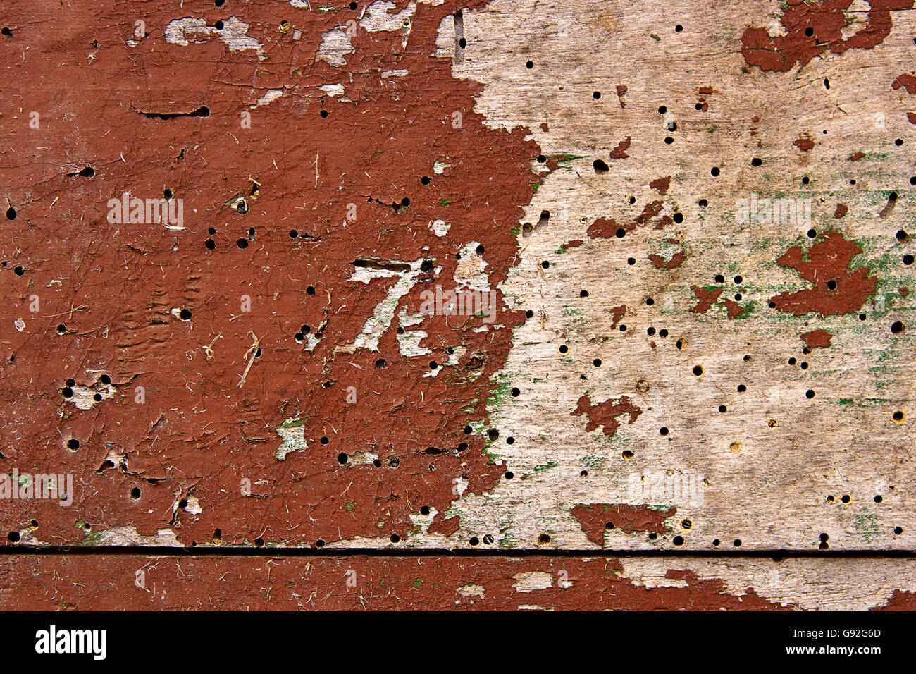 Wood texture with painting color peeled off. Flaking paint - wood ...