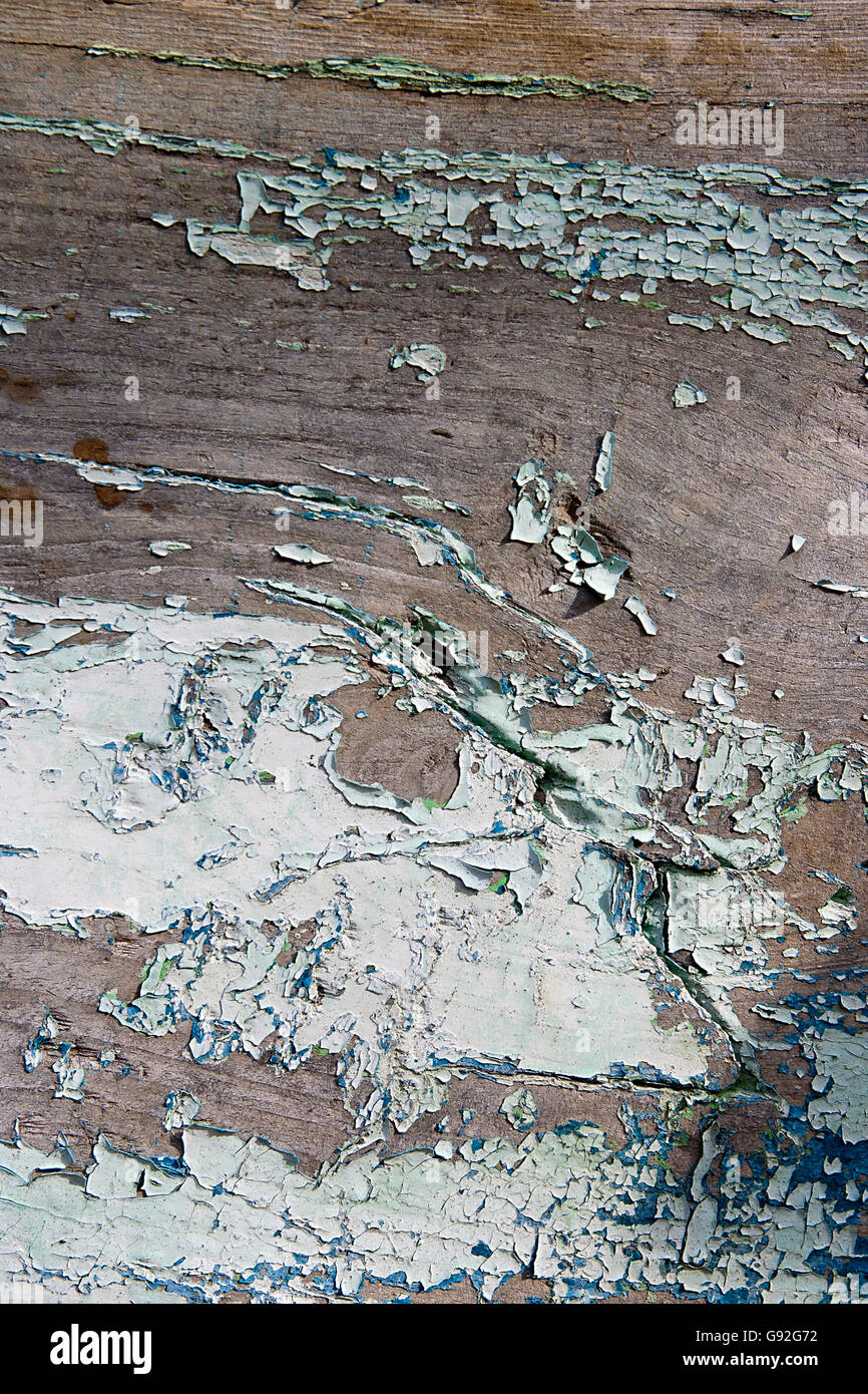 Wood texture with painting color peeled off. Flaking paint - wood ...