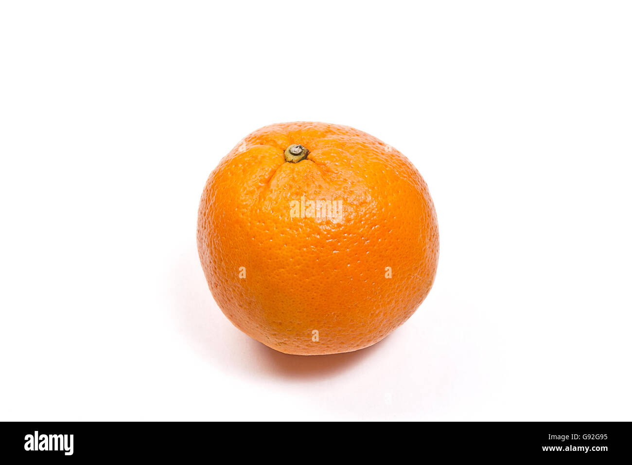 Single fresh orange fruit. Isolated on white background Stock Photo - Alamy