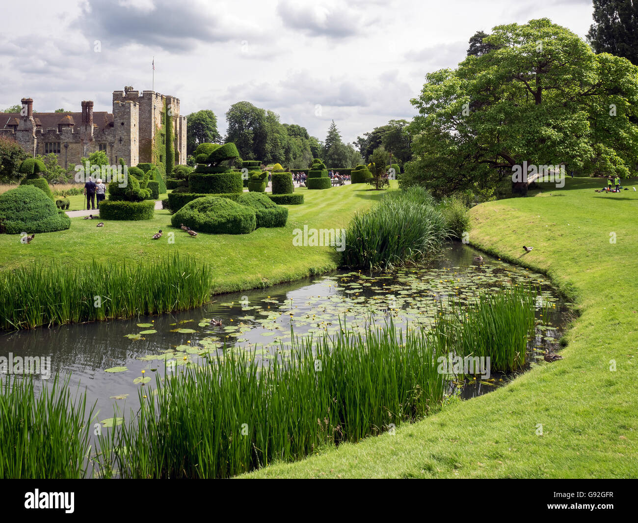 View of Hever Castle and Grounds in Hever Kent Stock Photo - Alamy