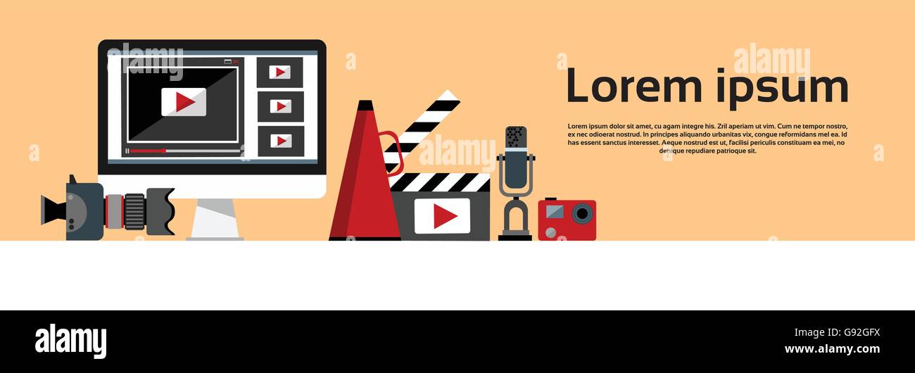 Video editing concept banner hi-res stock photography and images - Alamy