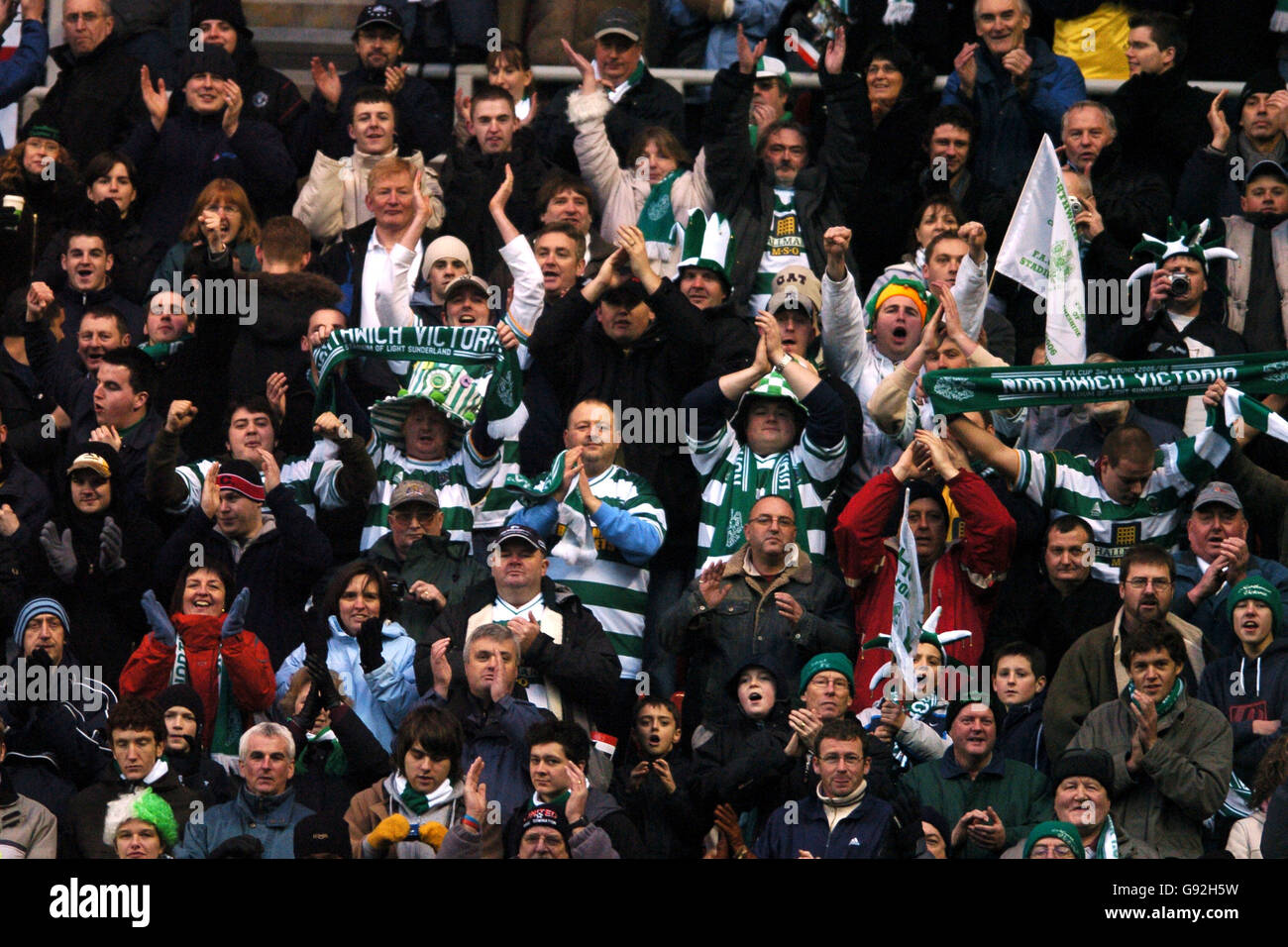 Northwich Victoria fans soak up the atmosphere at the Stadium of Light ...