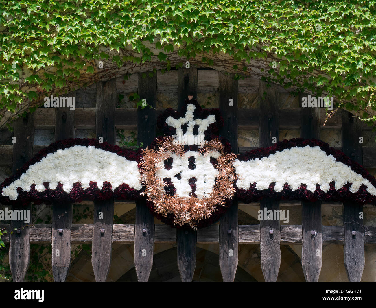 Flower Tribute to the RAF at Hever Castle Stock Photo - Alamy