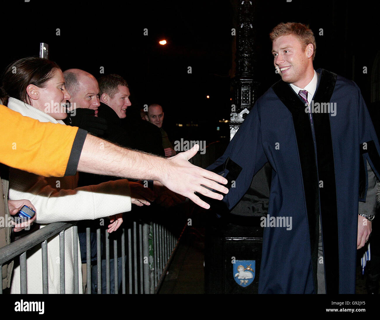 Andrew Flintoff meets fans after becoming an Honorary Freeman of ...