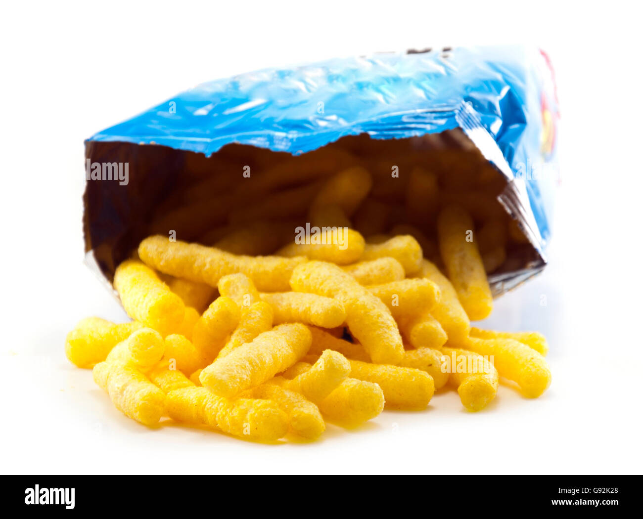 Puff Snacks Isolated on White Stock Photo - Alamy