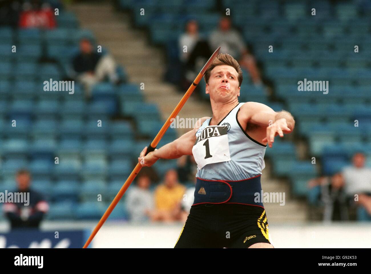 Athletics - AAA Championships - Birmingham. Steve Backley on his way to ...