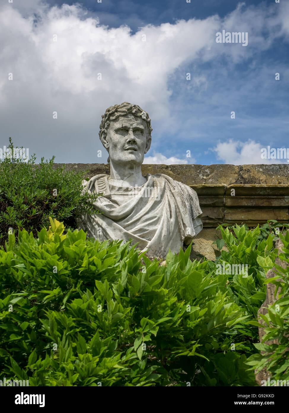 Old Statue of a Roman in the Garden at Hever Castle Stock Photo - Alamy