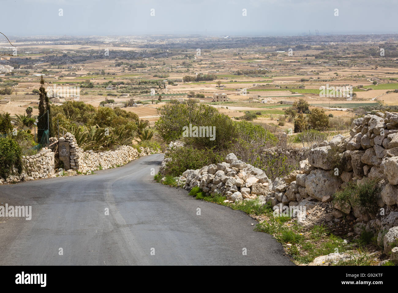 View of the Maltese countryside in area of Siggiewi Stock Photo - Alamy