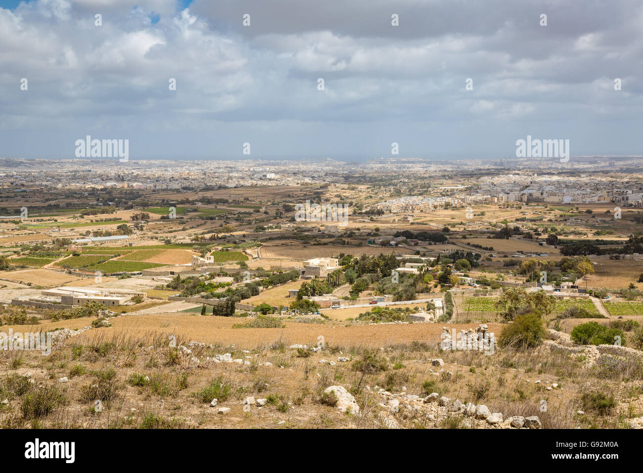 View of the Maltese countryside in area of Siggiewi Stock Photo - Alamy