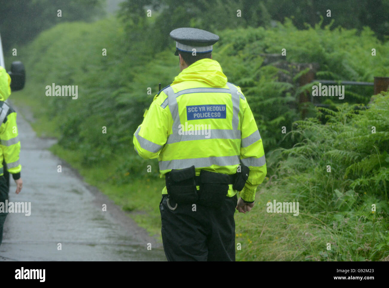 A police community support officer (PCSO) on duty in Wales Stock Photo ...