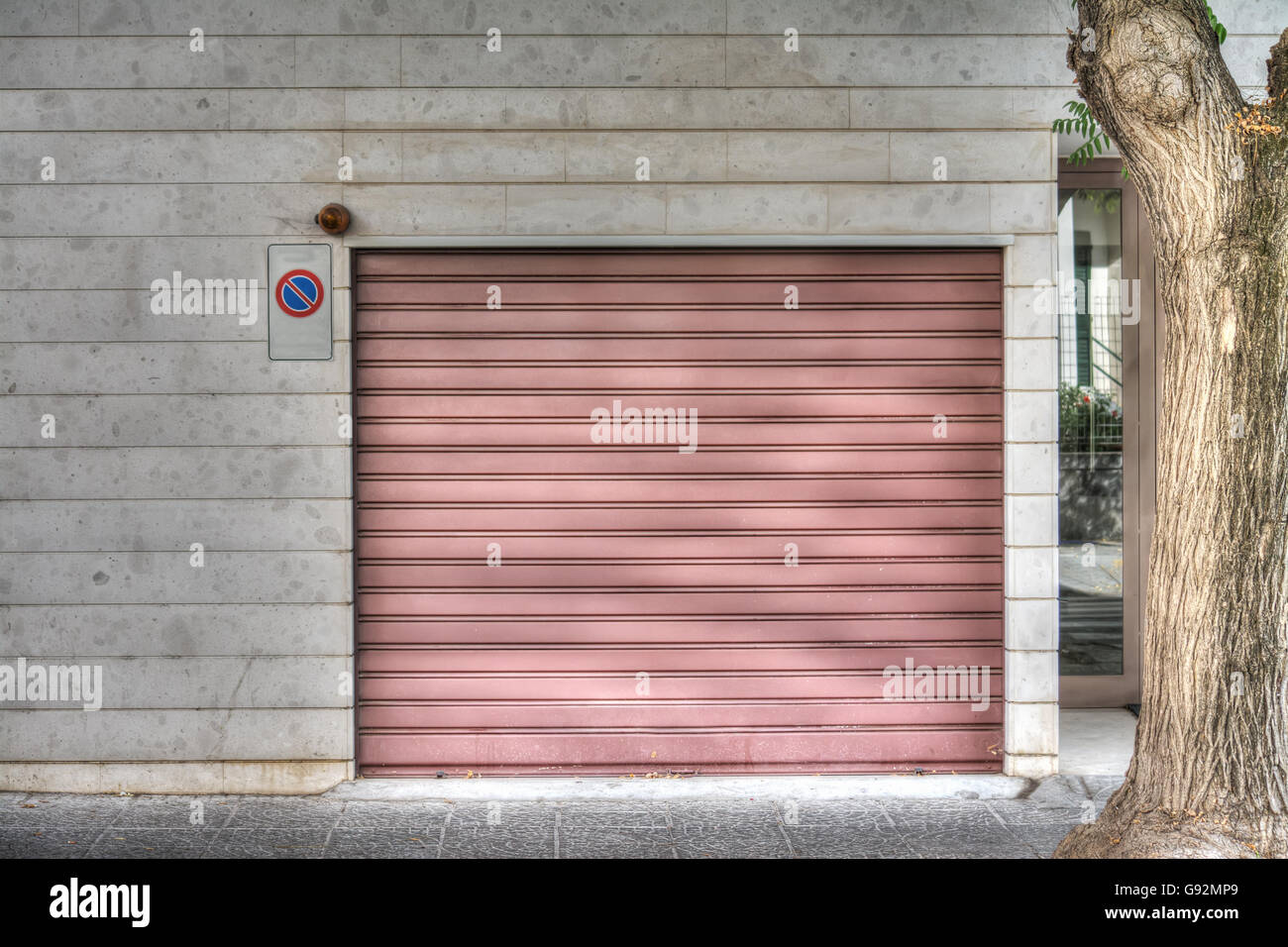 metal shutter of a garage Stock Photo - Alamy