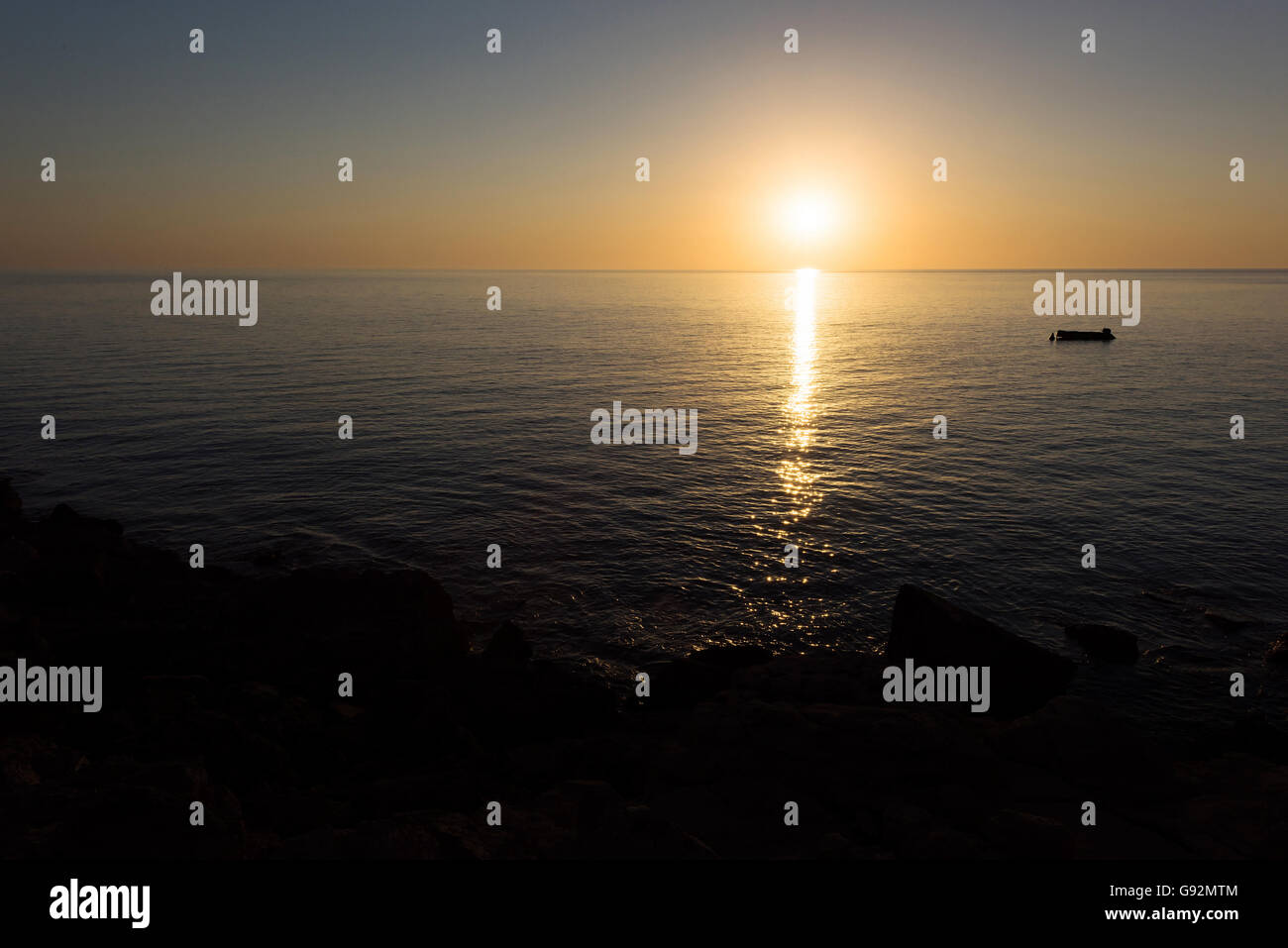 Sunrise on cyprus beach hi-res stock photography and images - Alamy