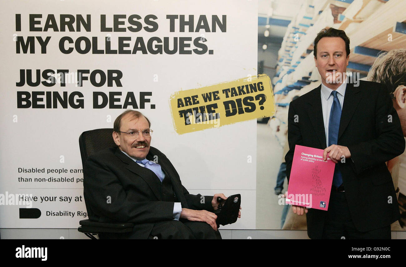 Disability Rights Campaign Chairman Bert Massie and Conservative Party ...