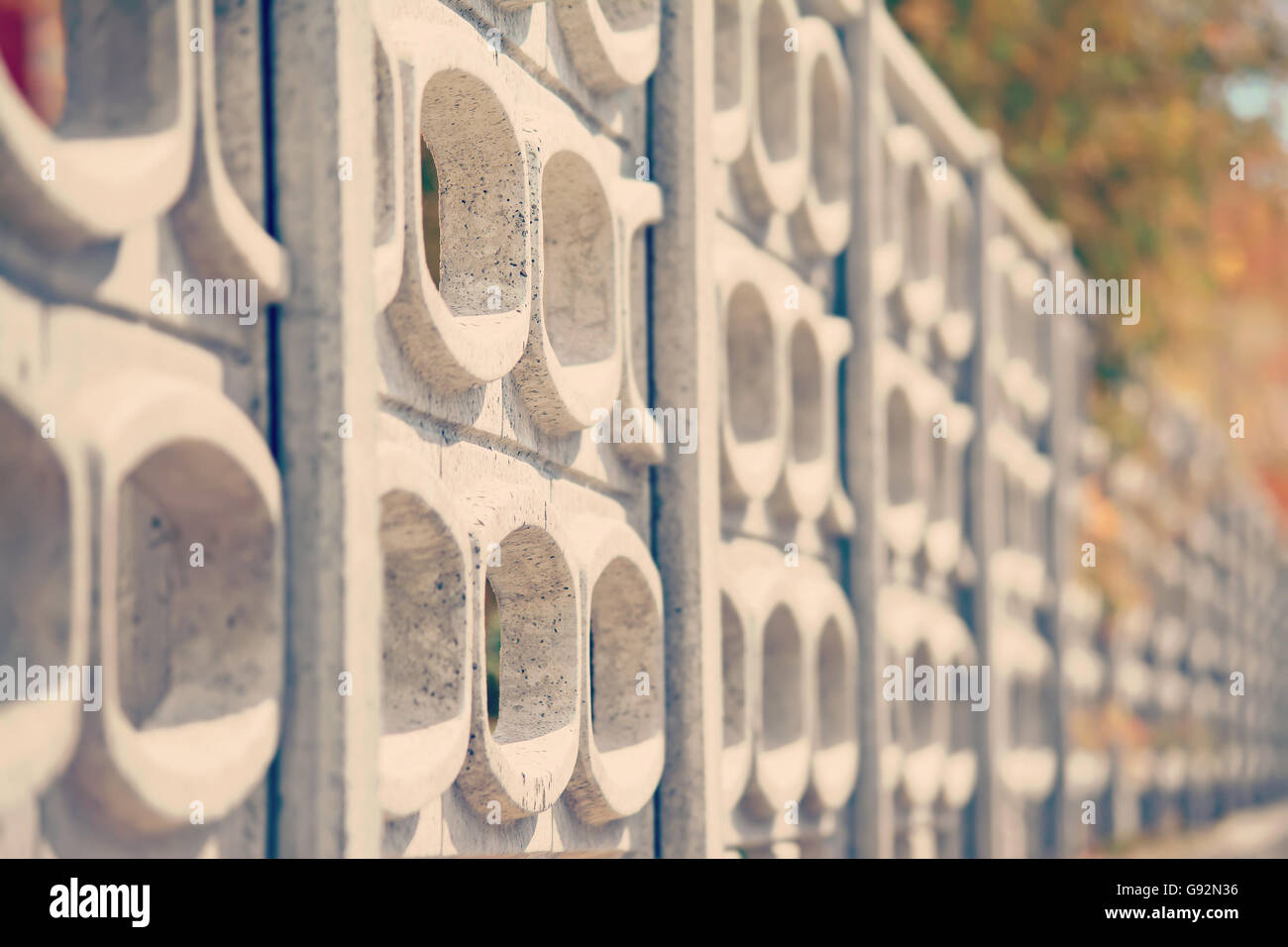 close up view of a stone fence Stock Photo - Alamy