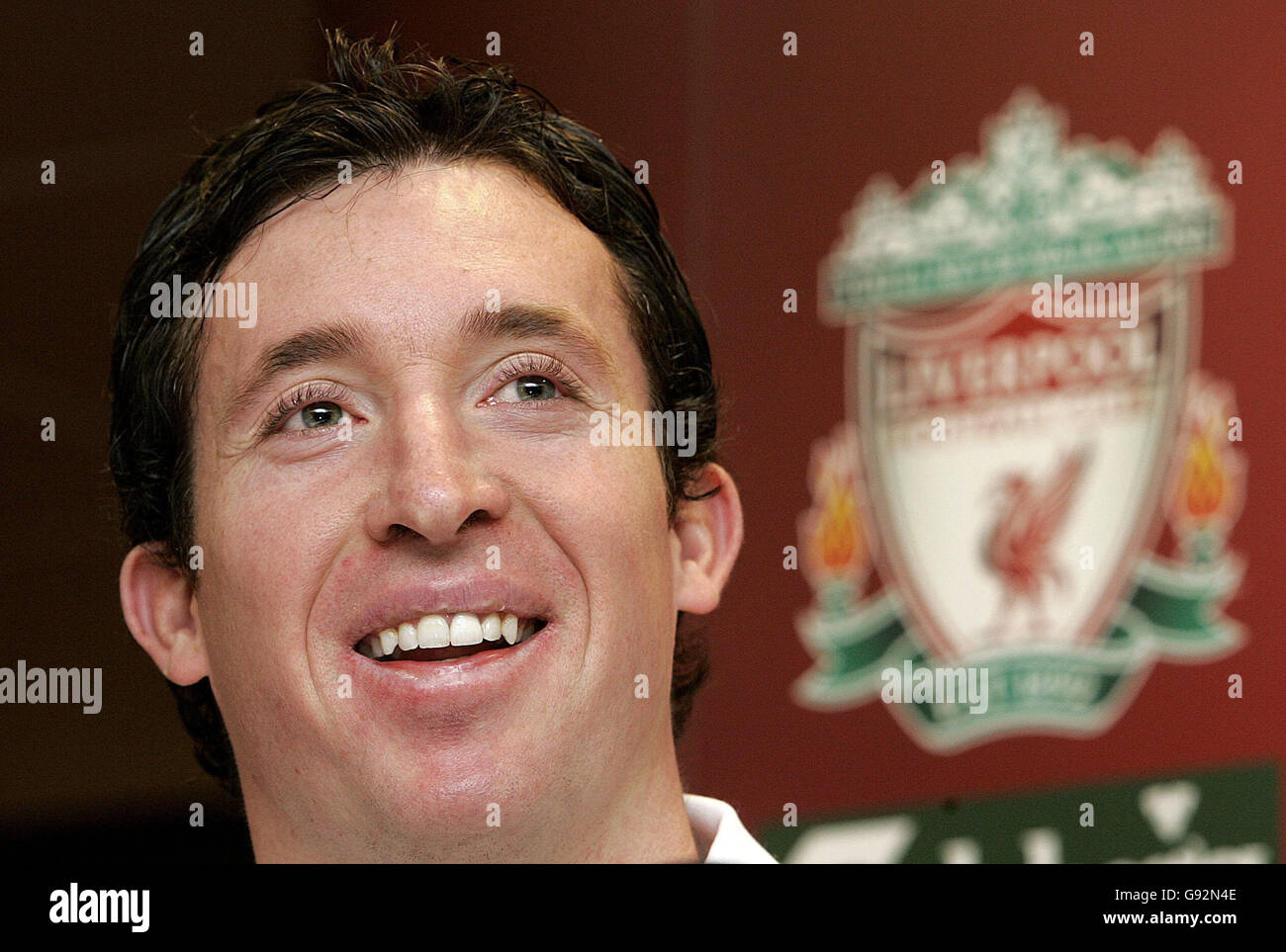 Liverpools new signing robbie fowler during press conference at anfield ...