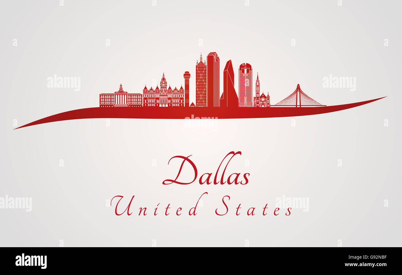 Dallas skyline illustration hi-res stock photography and images - Alamy