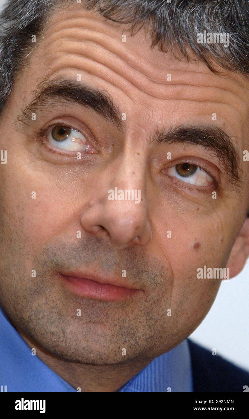 Comedian actor rowan atkinson speaks media press conference portcullis ...