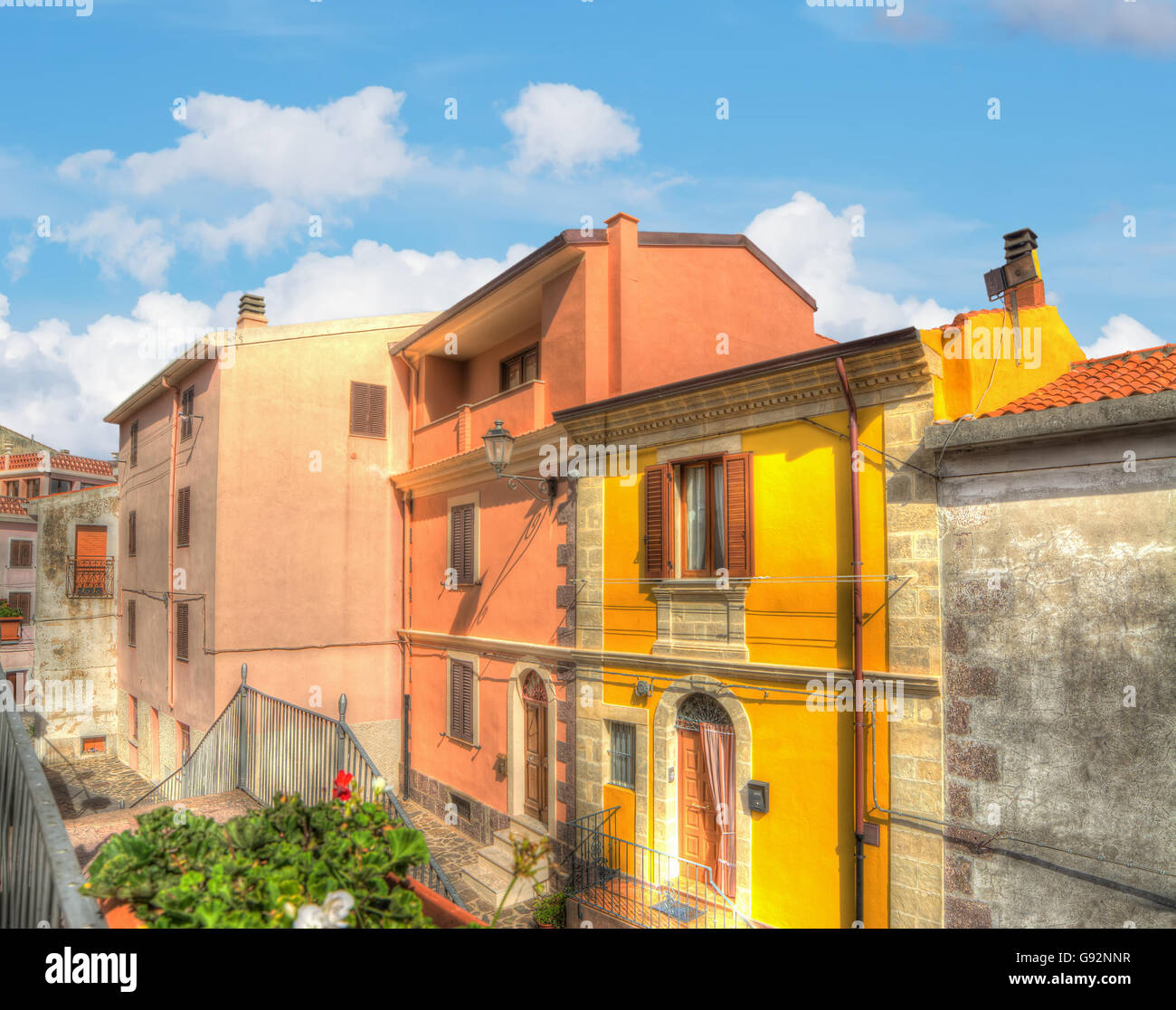 hdr buildings in Villanova Monteleone, Italy Stock Photo - Alamy