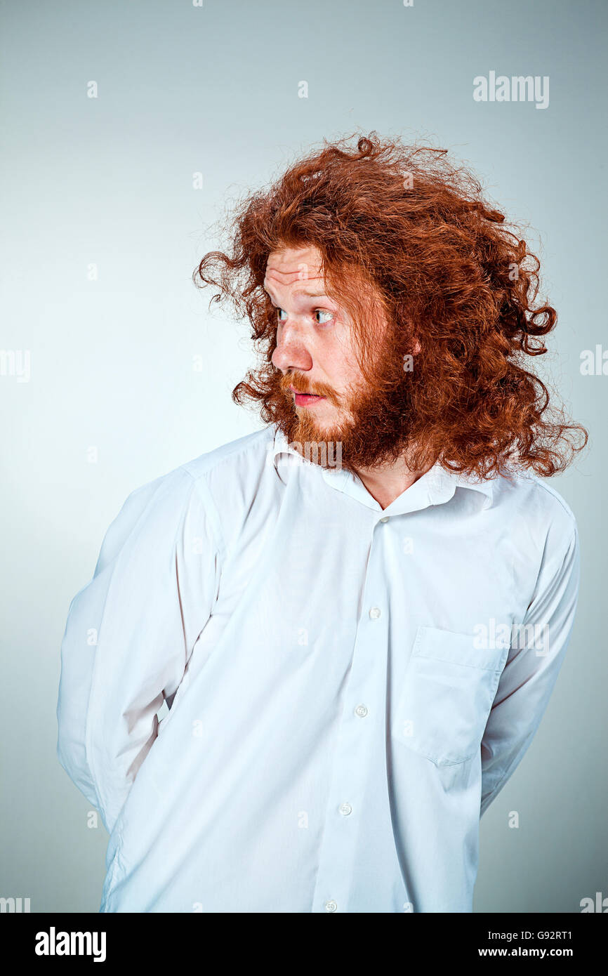 The portrait of disgusted man Stock Photo - Alamy