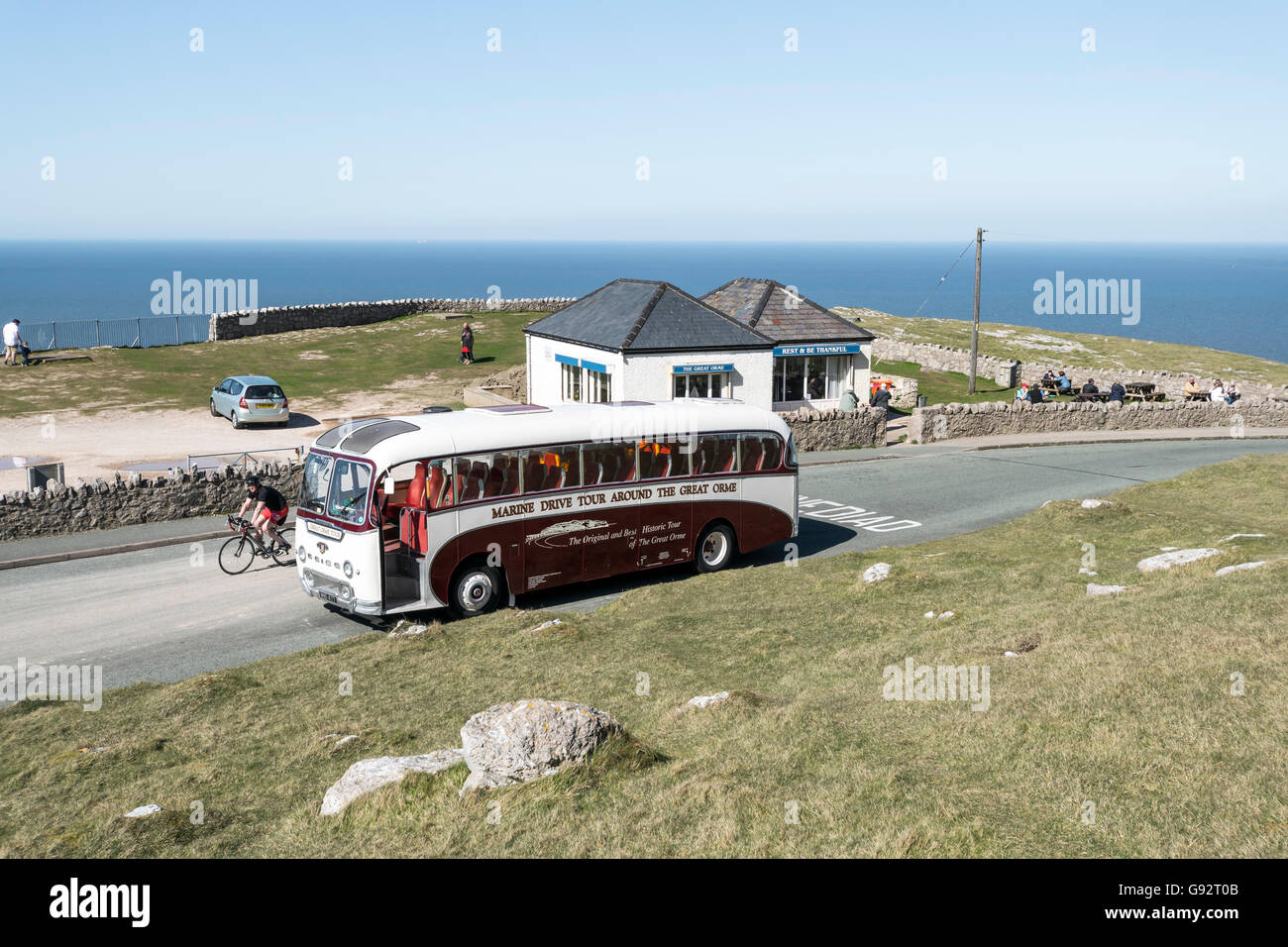 Leyland Tiger cub 1958 Duple-bodied vintage coach on Marine drive near ...