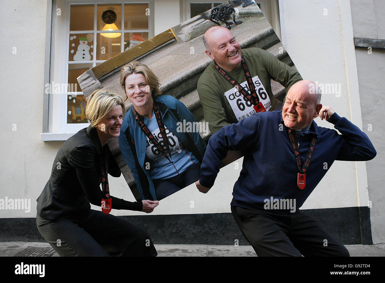 Foxrock curate Fr Paul Ward and one of his parishoners Yvonne Clancy ...