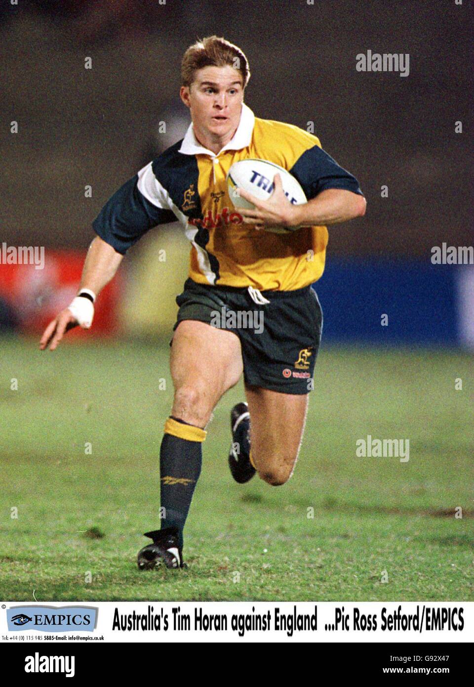 Rugby Union - Test Match - Australia v England. Australia's Tim Horan ...