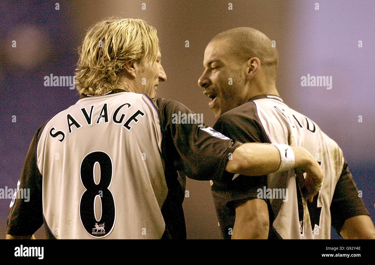 Blackburn Rovers' Steven Reid (r) celebrates scoring his team's second ...