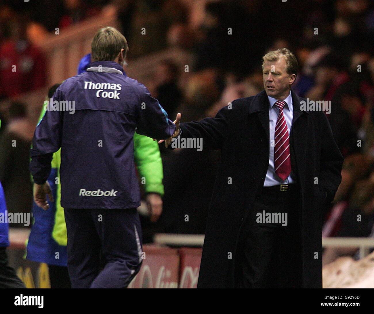 Middlesbrough manager Steve McClaren and Manchester City manager Stuart ...