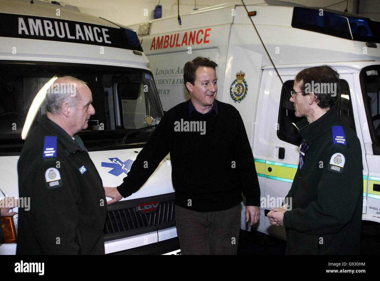 Leader of the Conservative Party David Cameron (centre talks Wednesday ...