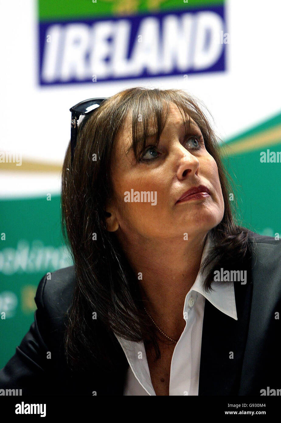 Chairperson of Failte Ireland Gillian Bowler during a press conference ...