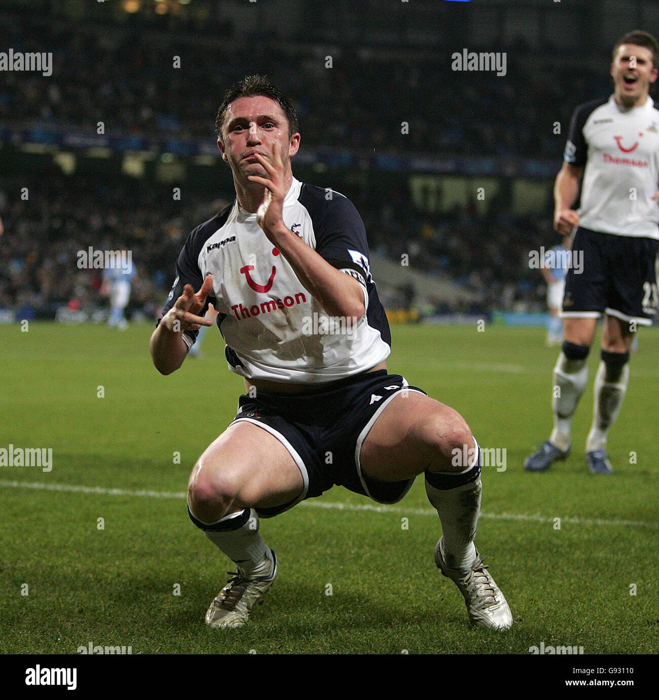 Tottenham Hotspur's Robbie Keane celebrates scoring against Manchester ...
