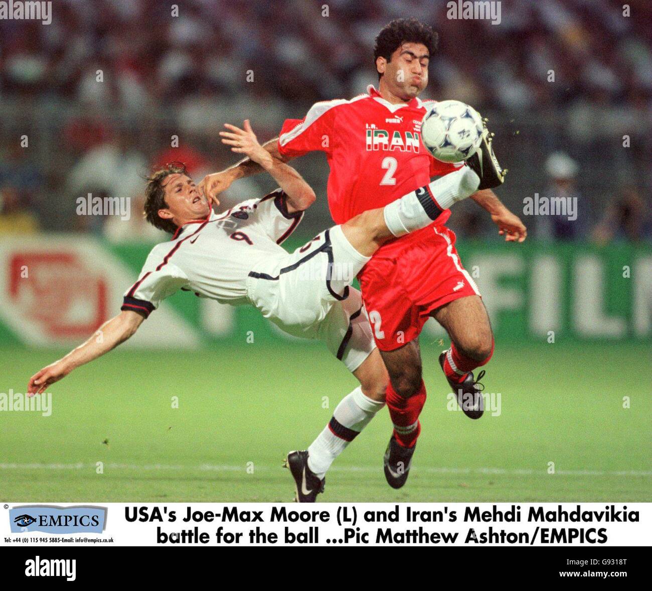 Soccer - World Cup France 98 - Group F - USA v Iran Stock Photo - Alamy