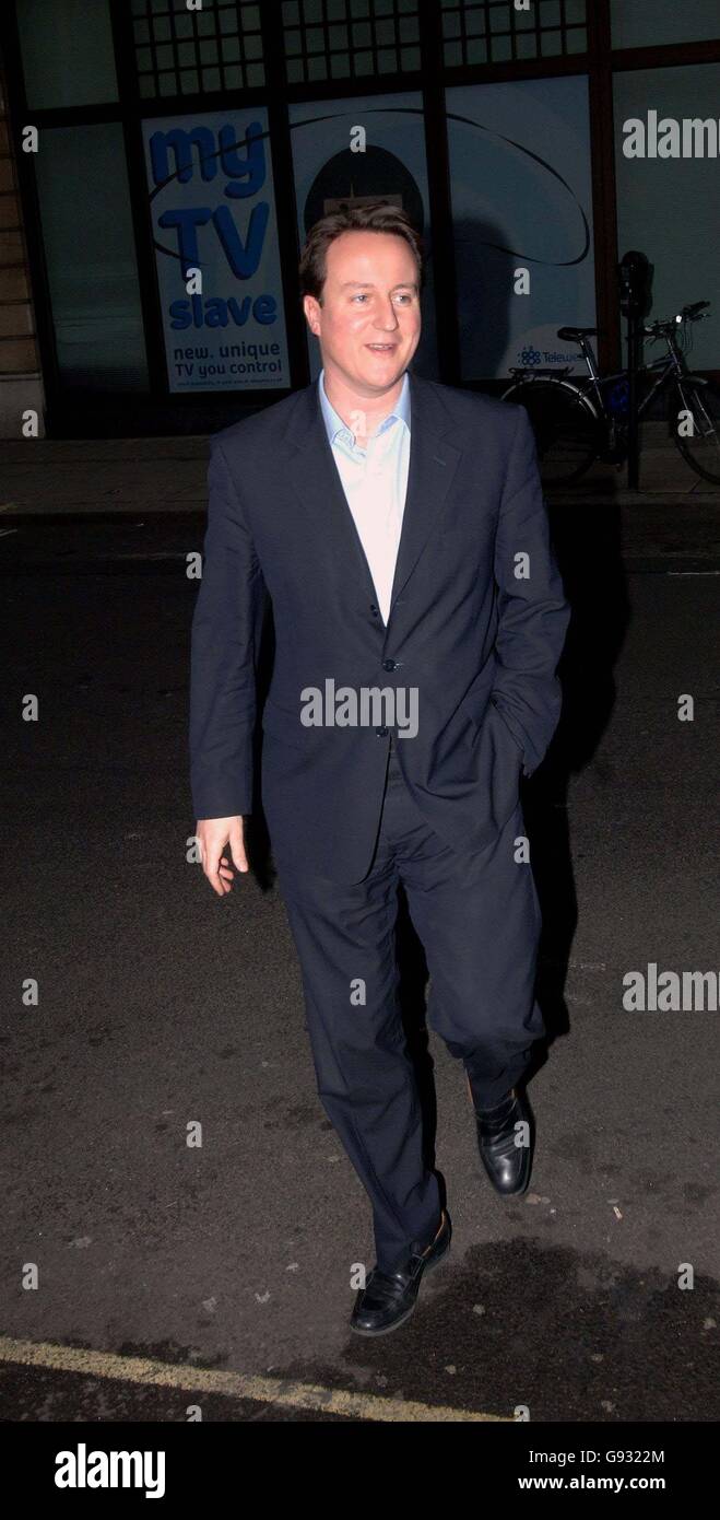 David Cameron at BBC's Radio One studios, central London Stock Photo ...