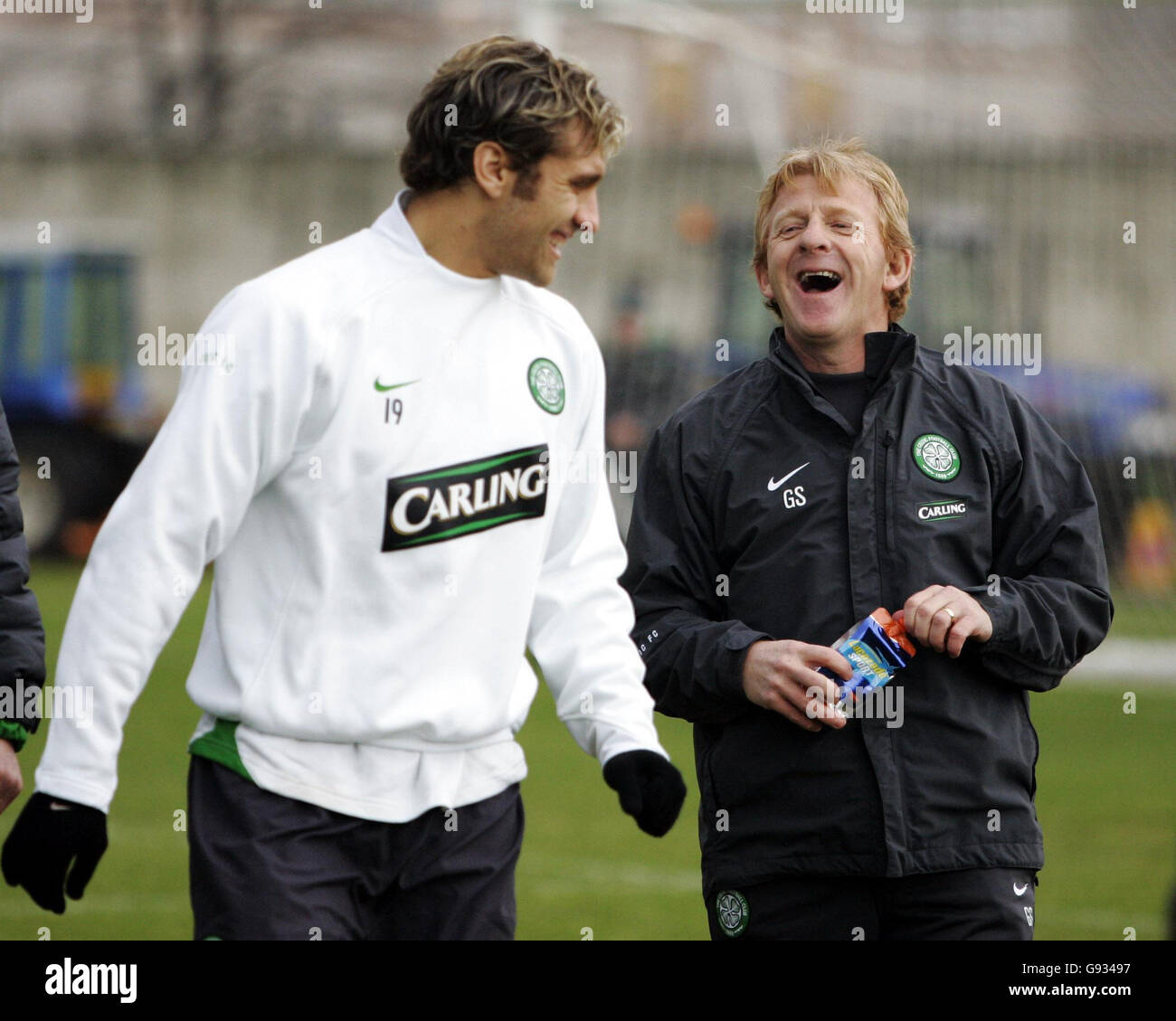 Soccer celtic training session barrowfield training ground hi-res stock ...