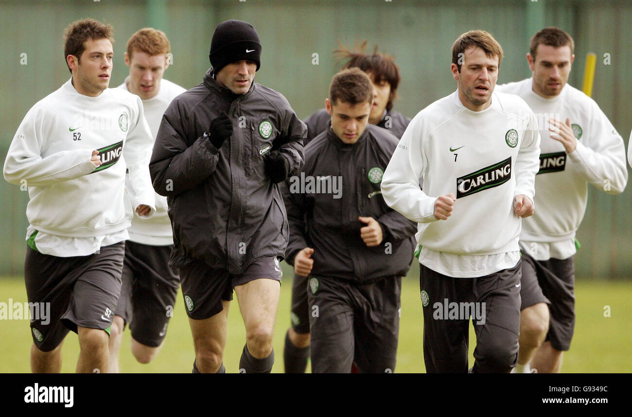 Soccer celtic training barrowfield training ground hi-res stock ...