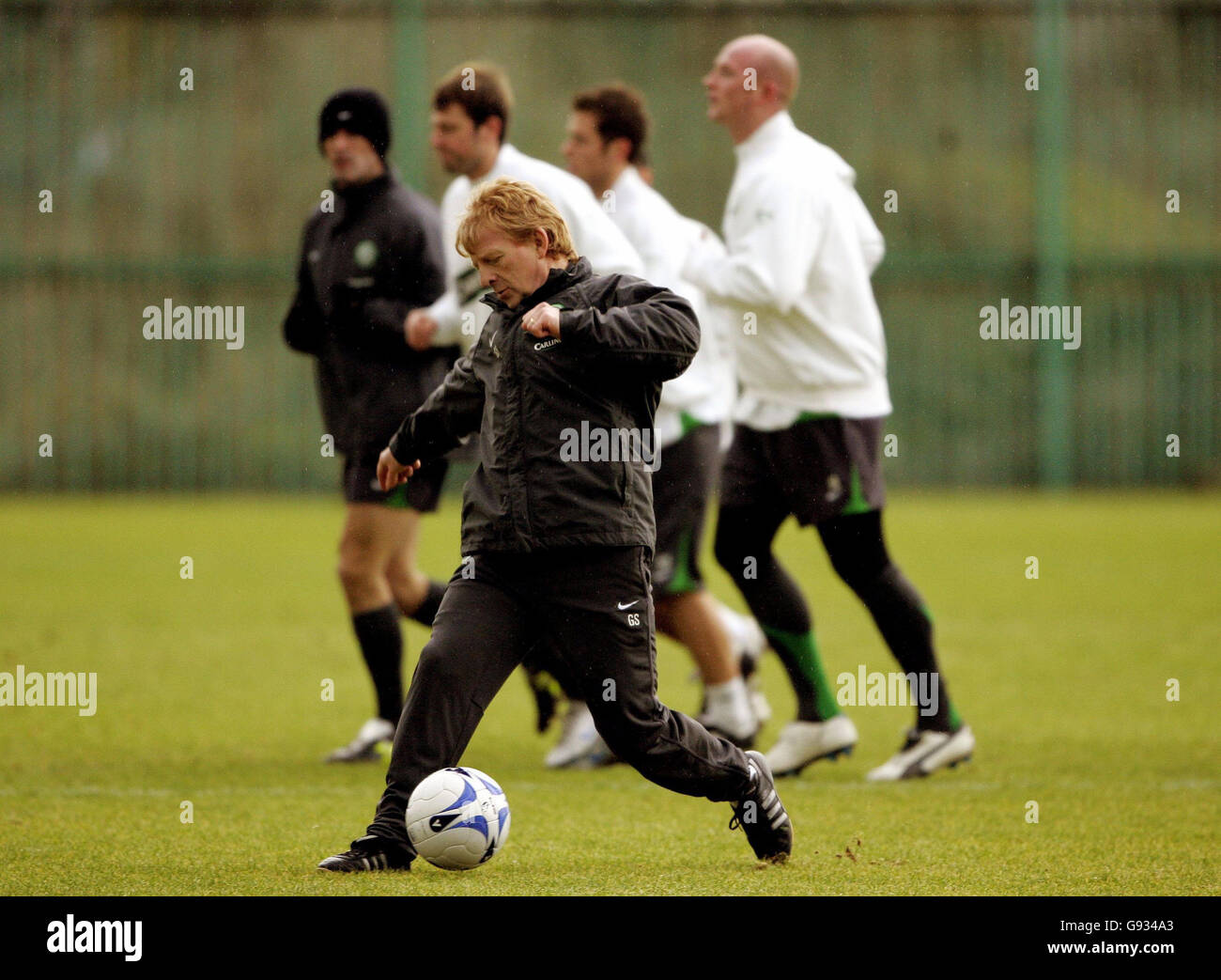 Celtics gordon strachan training session barrowfield training ground in ...