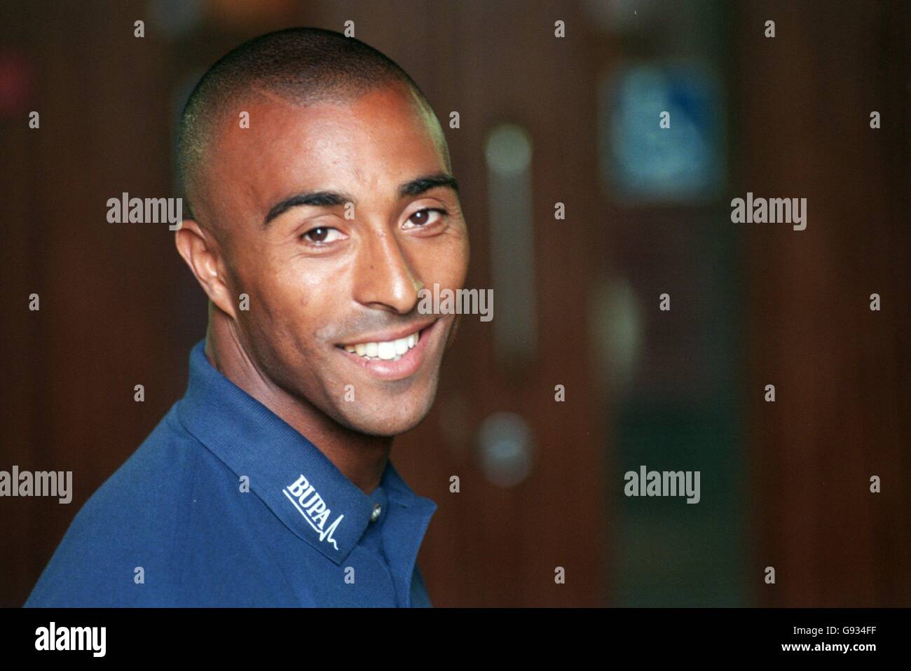 Athletics - Colin Jackson - Gateshead. Colin Jackson Stock Photo - Alamy