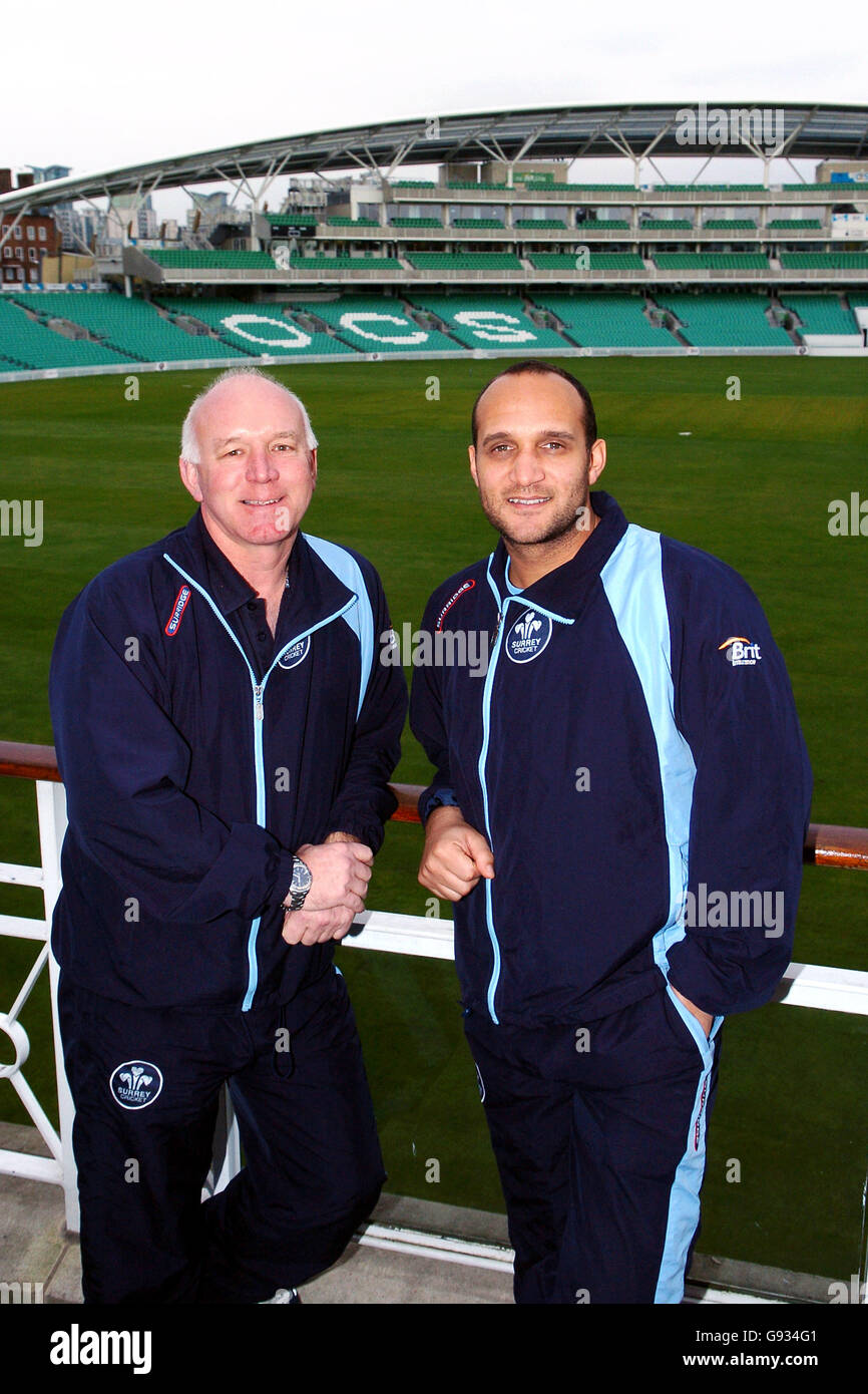 Cricket - Surrey Training - The Brit Oval. Surrey's Mark Butcher and ...